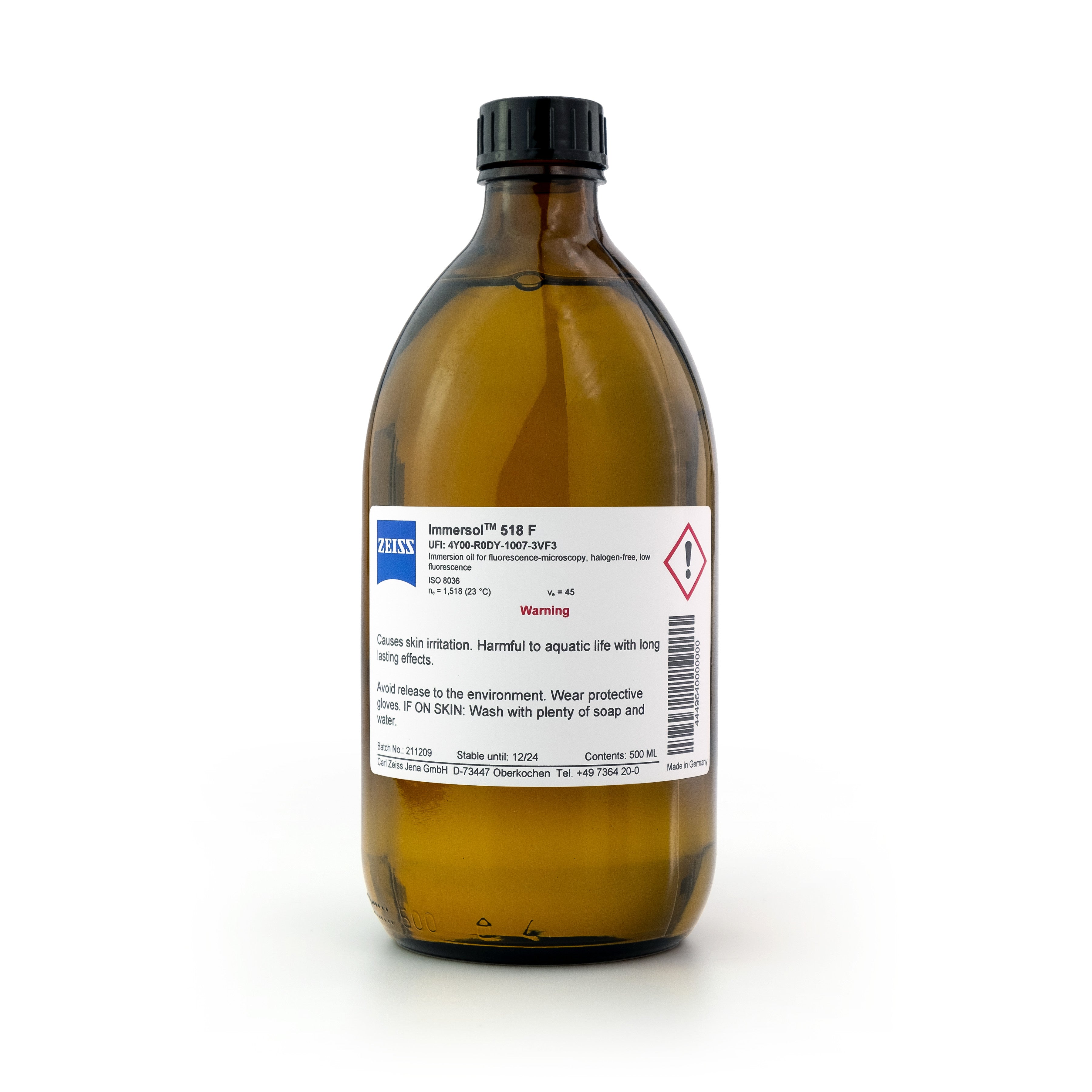Immersion oil for Fluorescence and Brightfield - Immersol 518 F ...